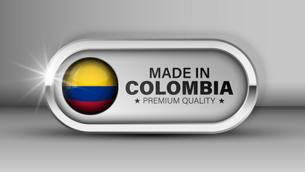 Made in colombia graphic and label Royalty Free Vector Image