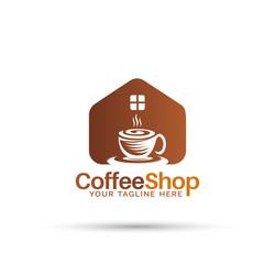 Modern coffee shop logo design Royalty Free Vector Image