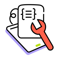 Repair code Royalty Free Vector Image - VectorStock