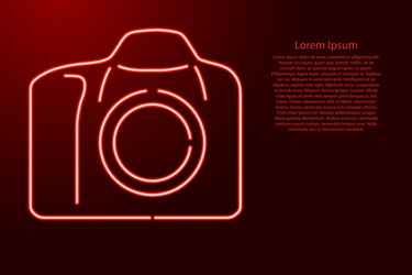 Infinity sign from glowing red neon line Vector Image