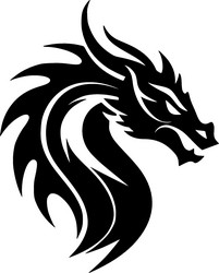 Simple dragon sign Royalty Free Vector Image - VectorStock