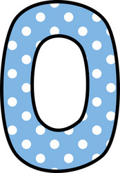 Number 0 Blue