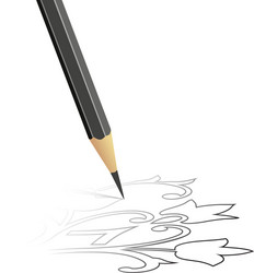 Ending pencil sketch Royalty Free Vector Image