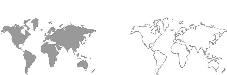 World map the black color icon Royalty Free Vector Image