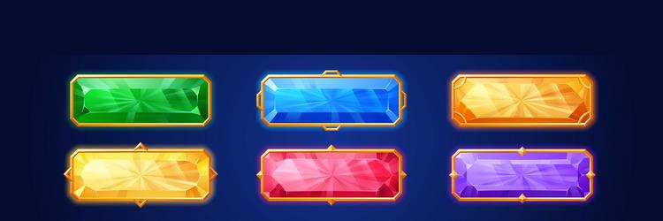 Buttons with red gems set Royalty Free Vector Image