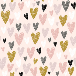 Retro seamless pattern with colorful hearts Vector Image