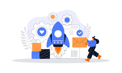 Business development process product innovation Vector Image