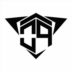 Op logo shield style monogram design template Vector Image