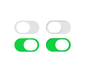 Flat icon on and off toggle switch button format Vector Image