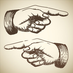Vintage Pointing Hand Vector Images (over 4,000)