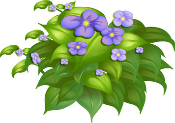 Bush with yellow flowers Royalty Free Vector Image