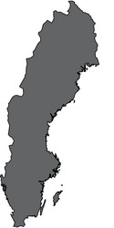 Map of sweden split into regions Royalty Free Vector Image