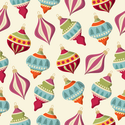 Christmas seamless pattern with balls Royalty Free Vector