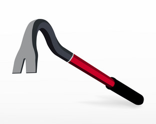 Black crowbar jemmy wrecking bar isolated Vector Image