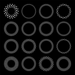 Circle border patterns Royalty Free Vector Image