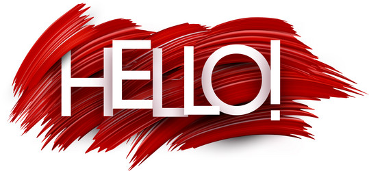 Hello sign Royalty Free Vector Image - VectorStock