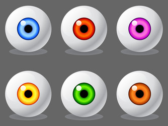 Eye ball multicolor Royalty Free Vector Image - VectorStock