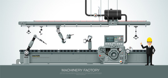 Industrial machine factory construction equipment Vector Image
