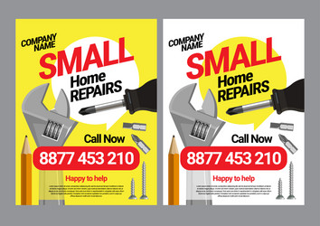 Home repair service banner horizontal set Vector Image