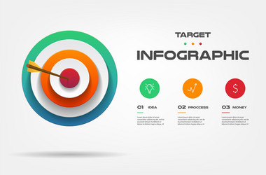 Goals or business target infographic concept Vector Image