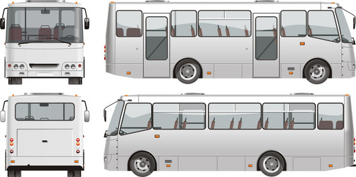 Urban passenger minibus Royalty Free Vector Image