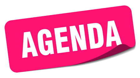 Agenda sticker label Royalty Free Vector Image