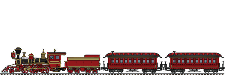 Classic american wild west steam train Royalty Free Vector