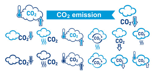 Co2 emission reduction eco carbon dioxide recycle Vector Image