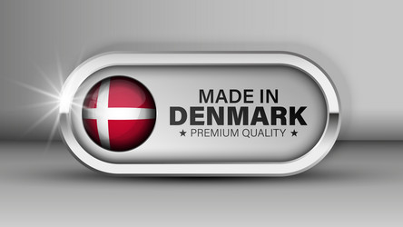 Made in denmark graphic and label Royalty Free Vector Image