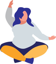 Robust woman dancing ballet Royalty Free Vector Image