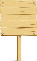 Wooden sign board Royalty Free Vector Image - VectorStock