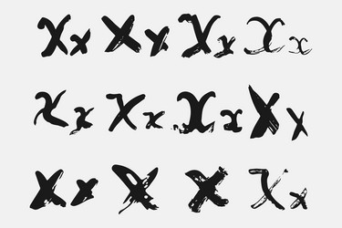 X Hand Painted Fonts Vector Images (98)