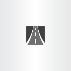 Road stylized highway logo icon Royalty Free Vector Image