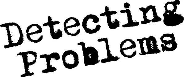 Detecting problems rubber stamp Royalty Free Vector Image