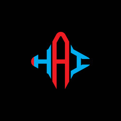 Hai letter logo creative design with graphic hai Vector Image