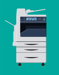 Isometric multifunction office printer office Vector Image
