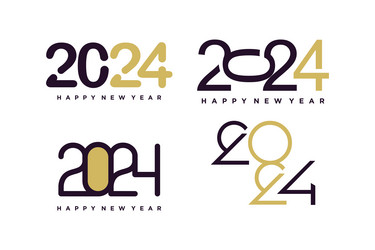 2024 logo design element with creative unique Vector Image