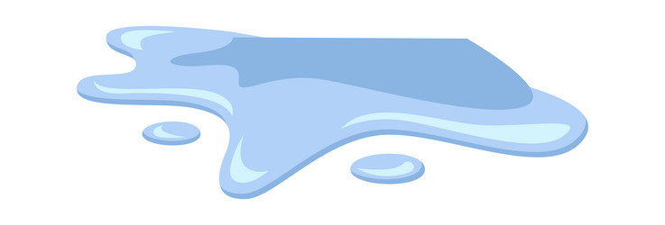 Puddle of water flat icon wet place Royalty Free Vector