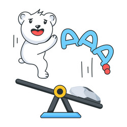 Seesaw swing Royalty Free Vector Image - VectorStock