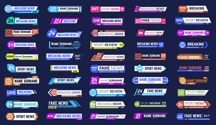 News graphic banners Royalty Free Vector Image
