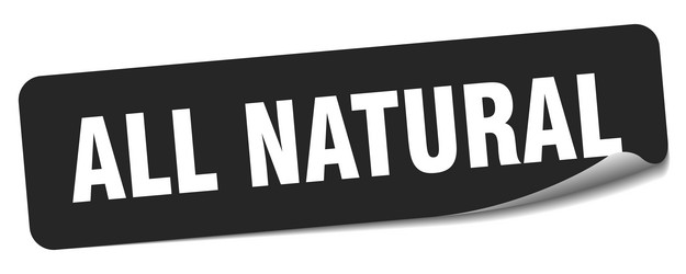 All natural sticker label Royalty Free Vector Image