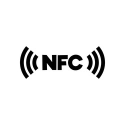 Cashless nfc payment technology symbol or sign Vector Image