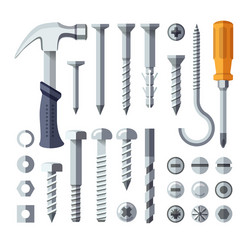 Repair tools flat icons set Royalty Free Vector Image