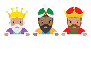 Baby jesus gifts from the three magic kings Vector Image