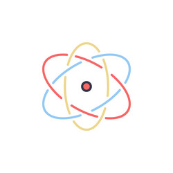 Atom icon nuclear electrons and protons Royalty Free Vector