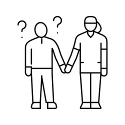 Visual perception occupational therapist line icon