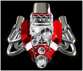 Hot rod engine Royalty Free Vector Image - VectorStock
