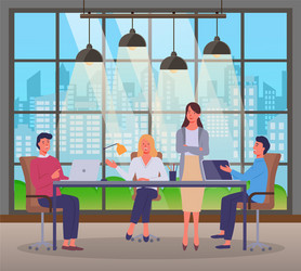 Cartoon conference hall room for meetings Vector Image