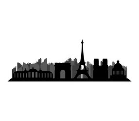 Paris skyline Royalty Free Vector Image - VectorStock