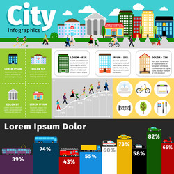 City infrastructure infographics Royalty Free Vector Image